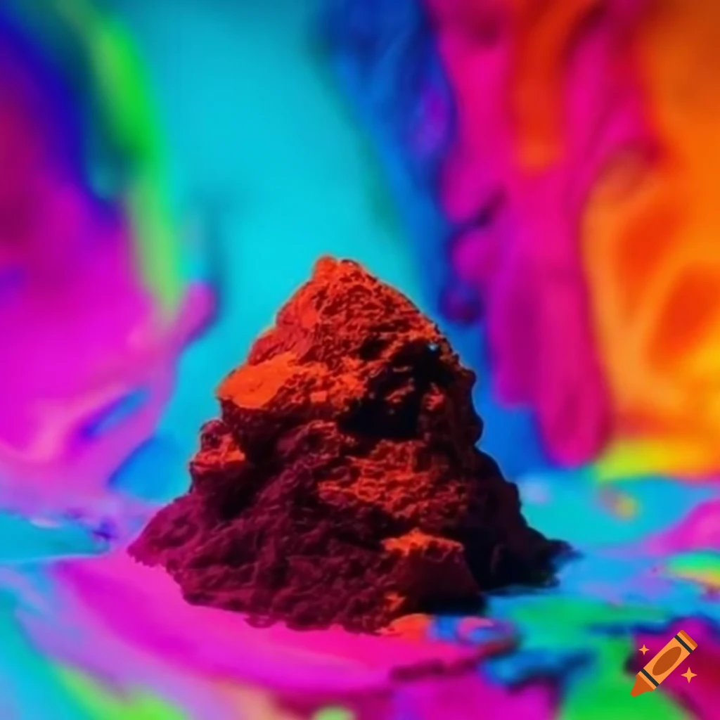 Abstract watercolor powder painting on Craiyon