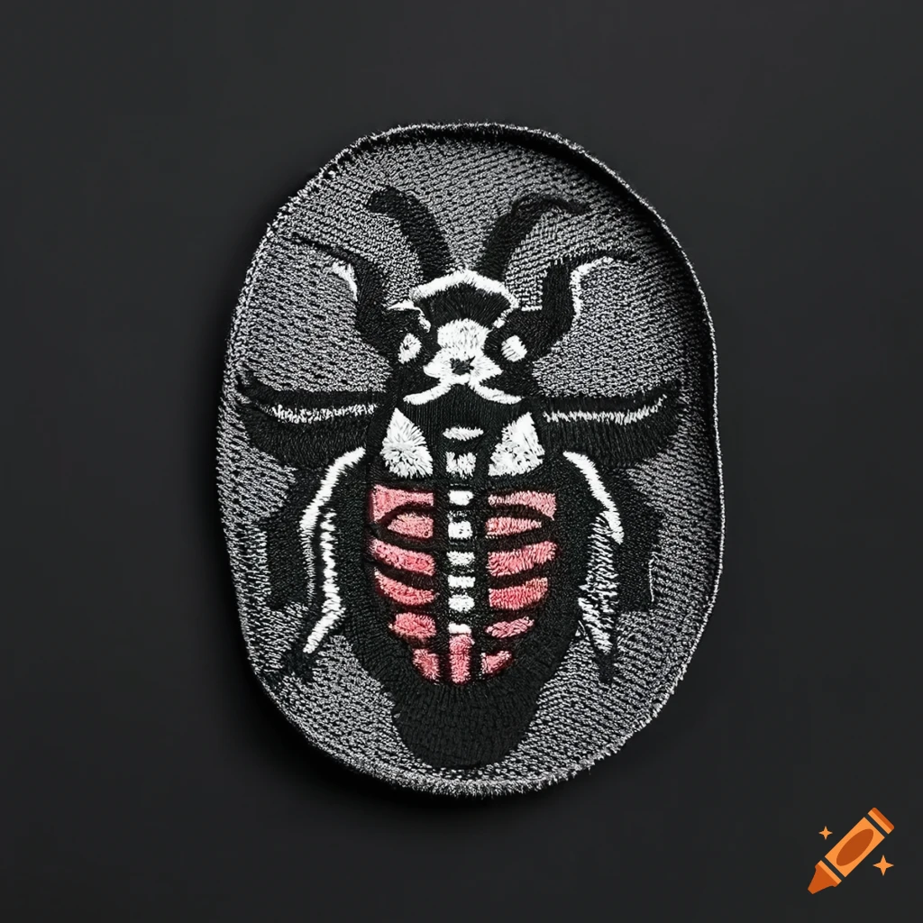 Noir style graphic design patch on Craiyon