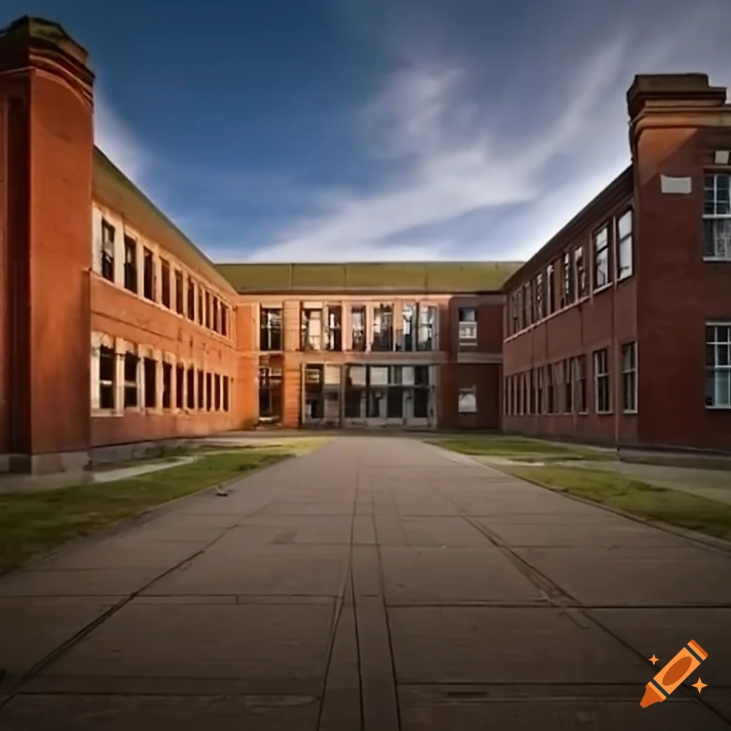 Middle school building on Craiyon