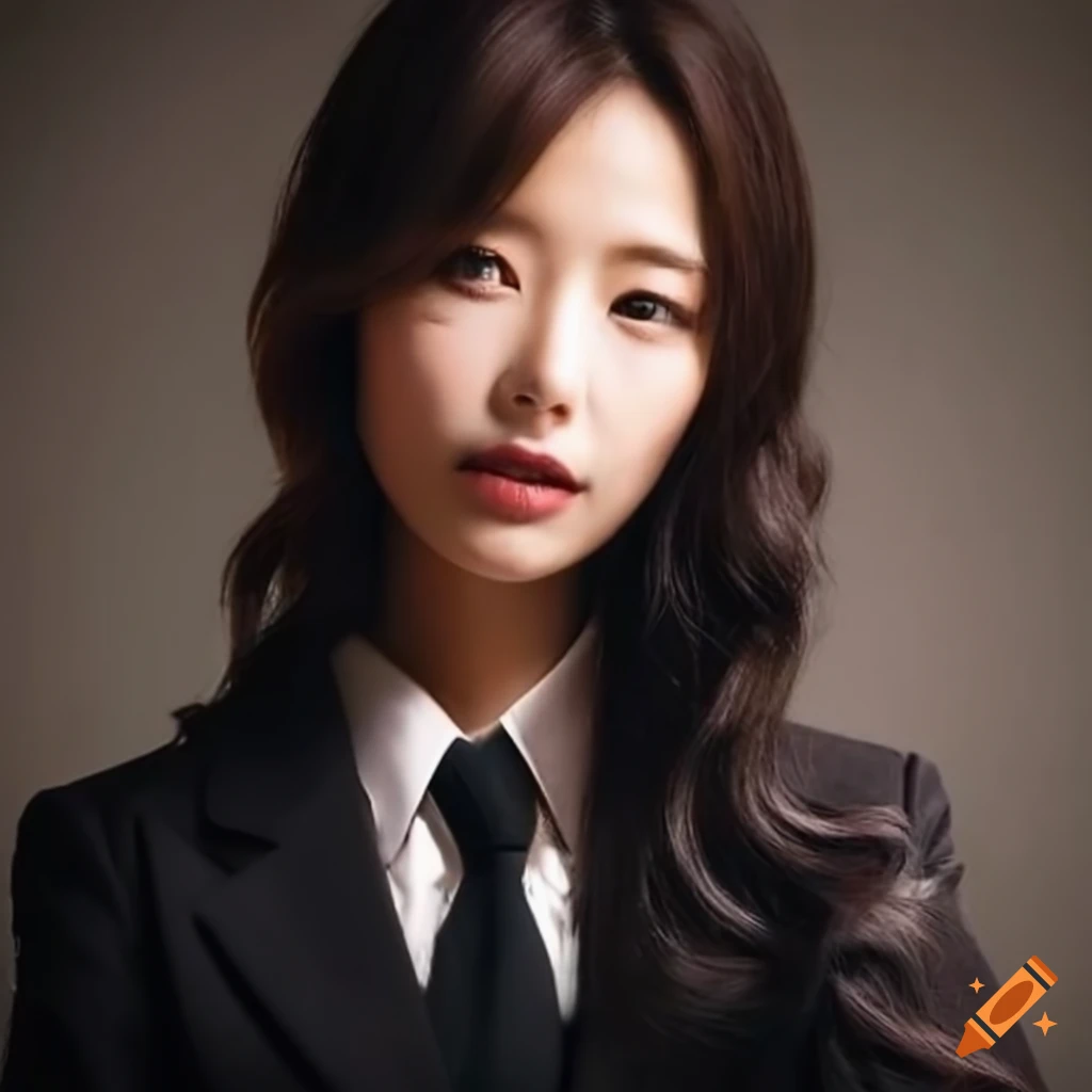 Photo Of A Stylish Japanese Girl In Office Attire On Craiyon