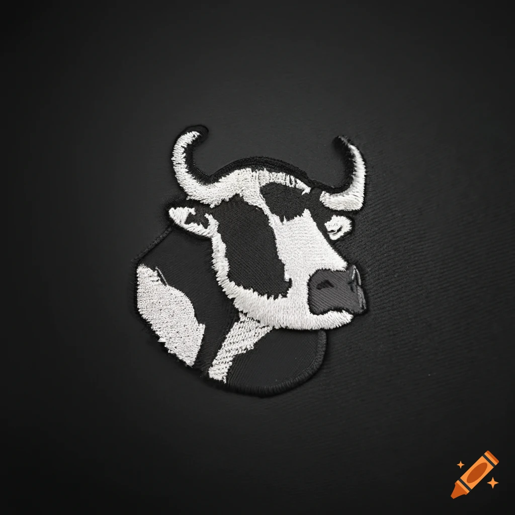 Minimalist noir graphic design patch