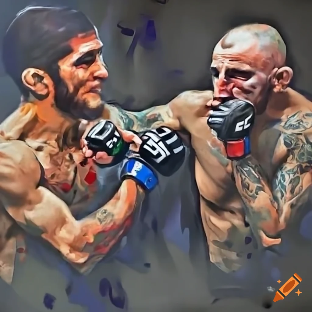 Ufc fight between islam makhachev and alexander volkanovski