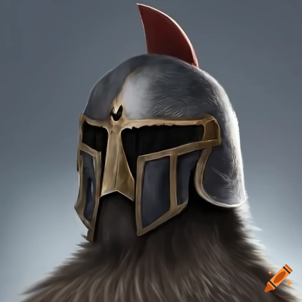 Image of a badger wearing a spartan helmet on Craiyon
