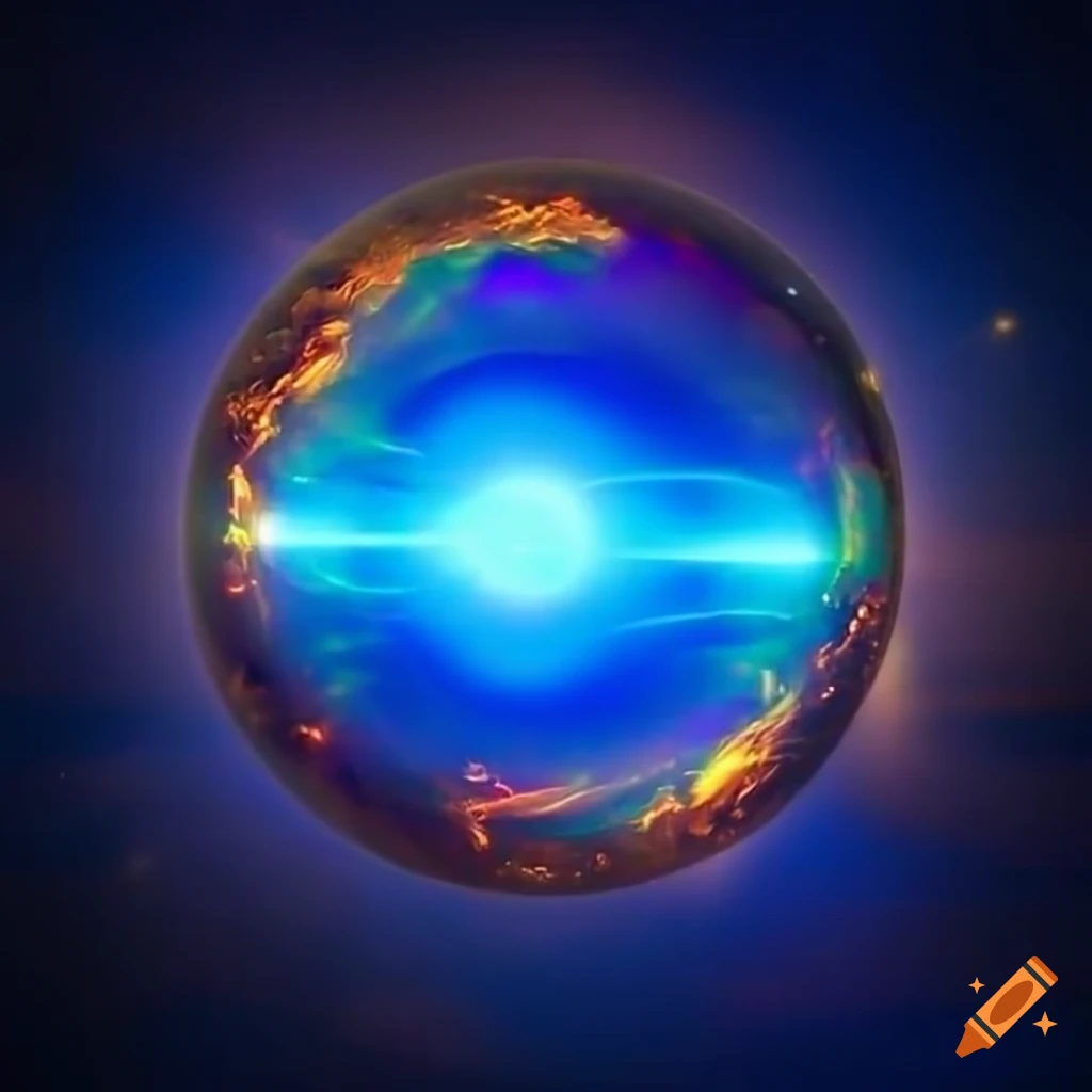 Close-up of an iridescent alien artifact