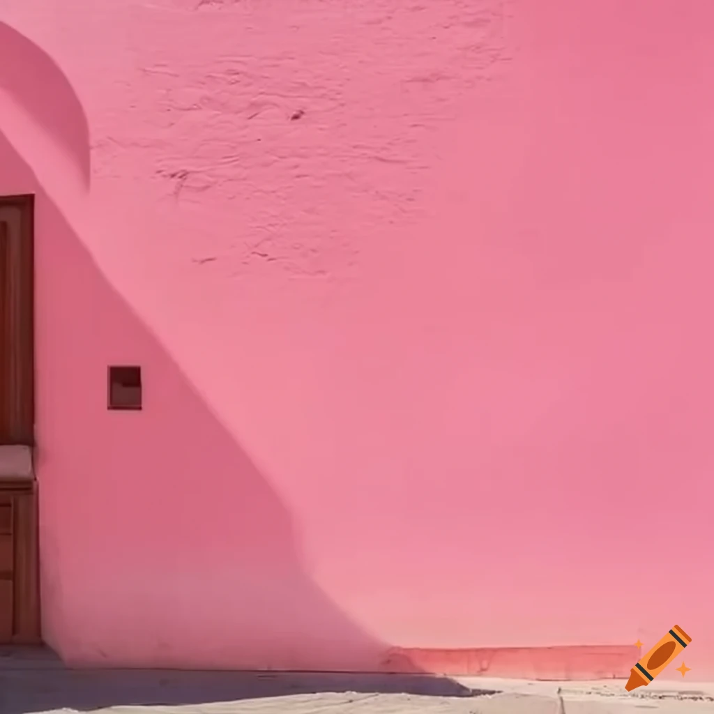 Vibrant pink corner in an italian village