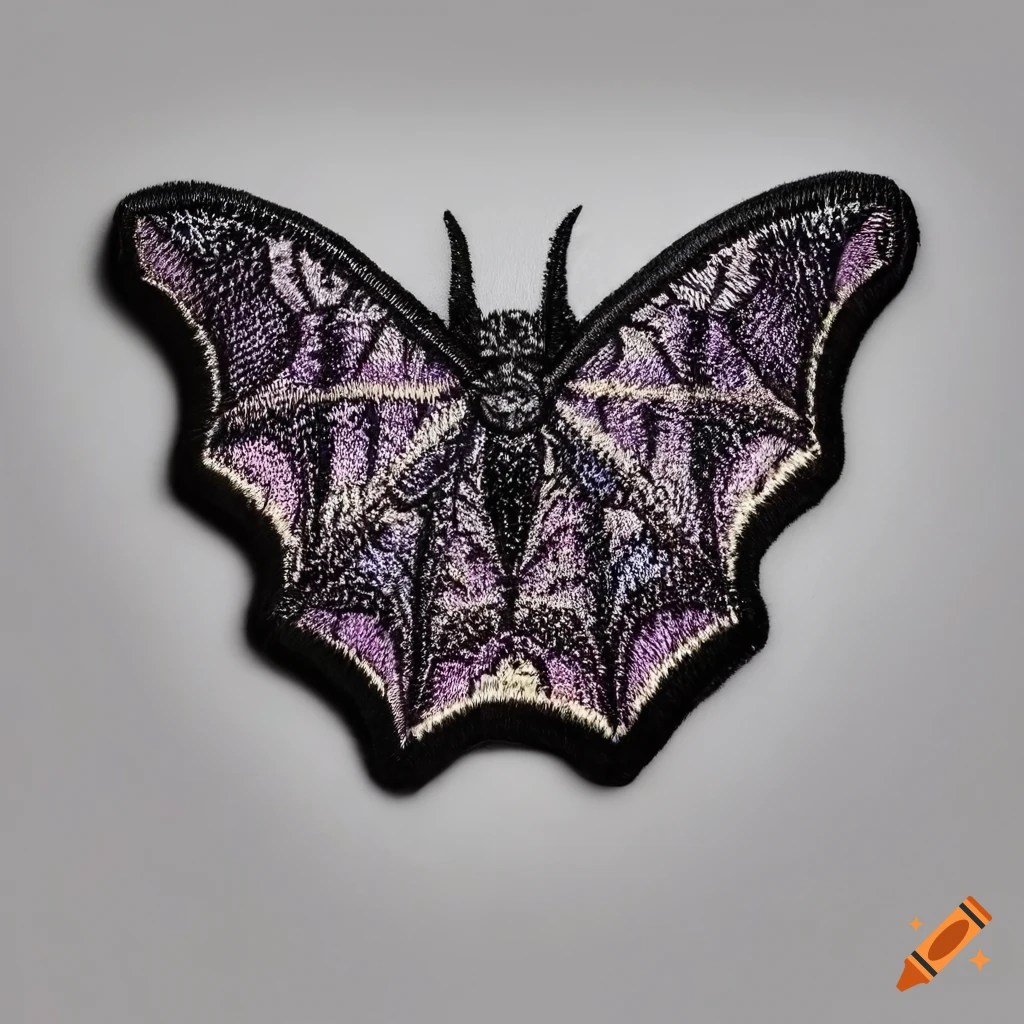 Noir graphic design patch with a moth on Craiyon