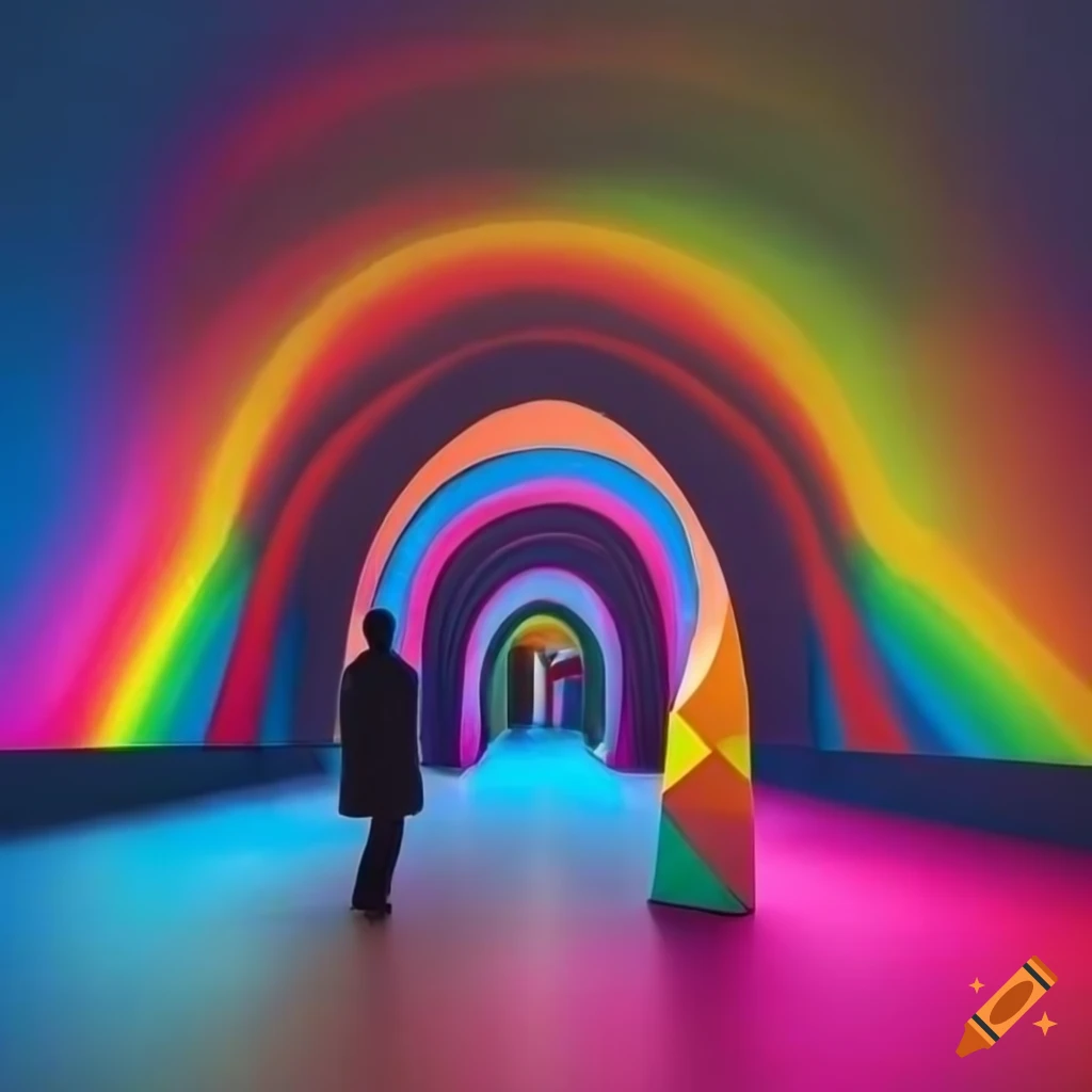 Blue and yellow themed social event with people on Craiyon