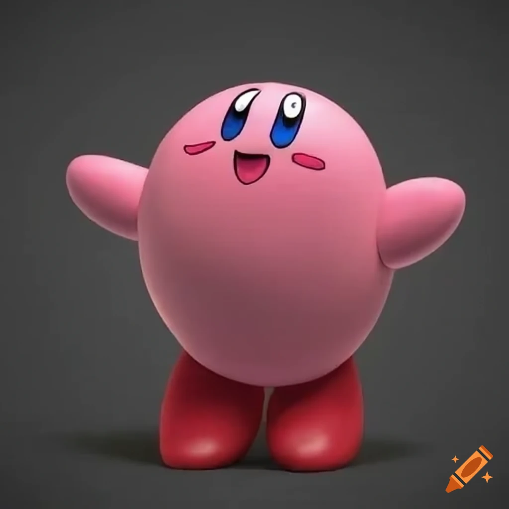 Close-up of Kirby's iconic red shoes on Craiyon