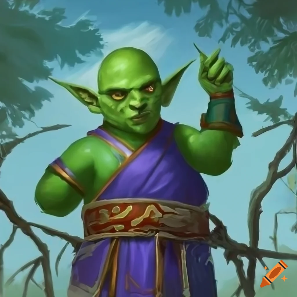 Colorful goblin in ancient chinese attire on Craiyon