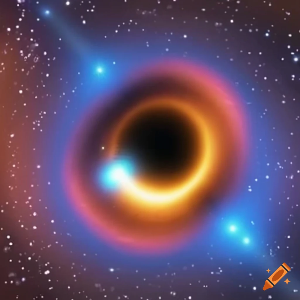 Hyper-realistic 3D rendering of a black hole on Craiyon