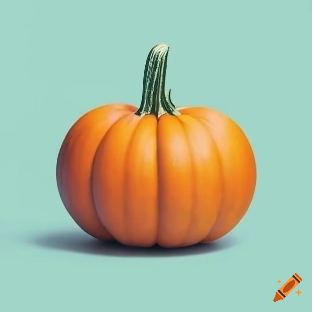 A ripe orange pumpkin