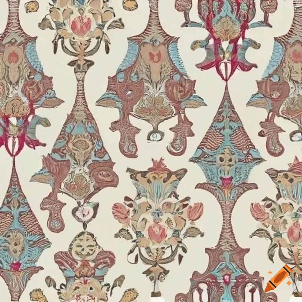 Geometric patterned wallpaper on Craiyon