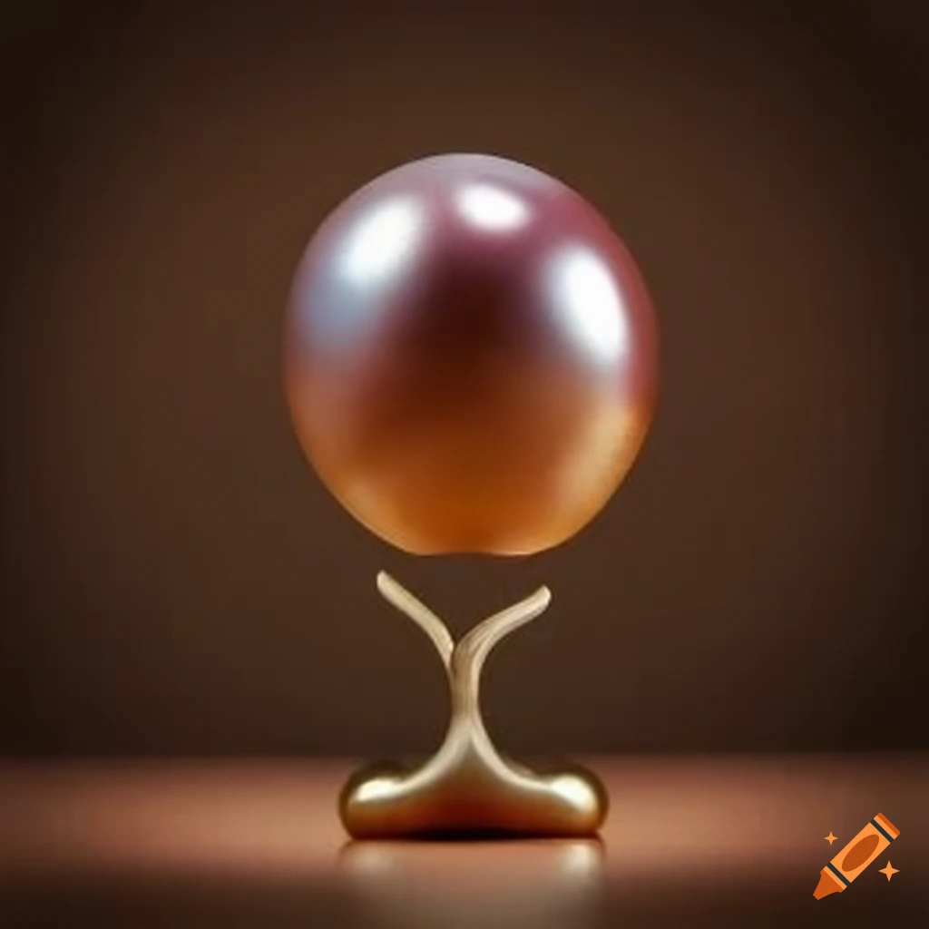 Exquisite pearls on display on Craiyon