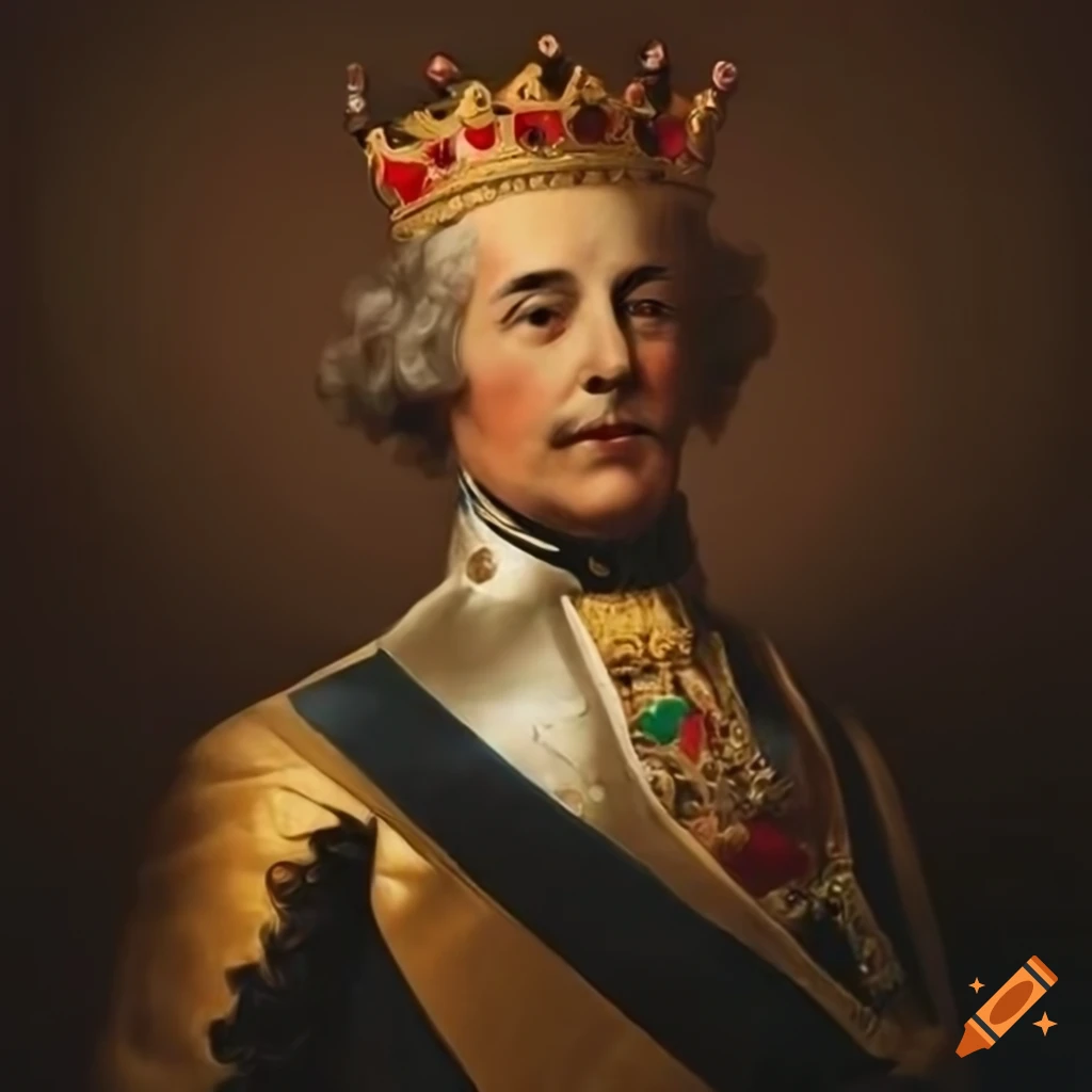 Vintage portrait of a king