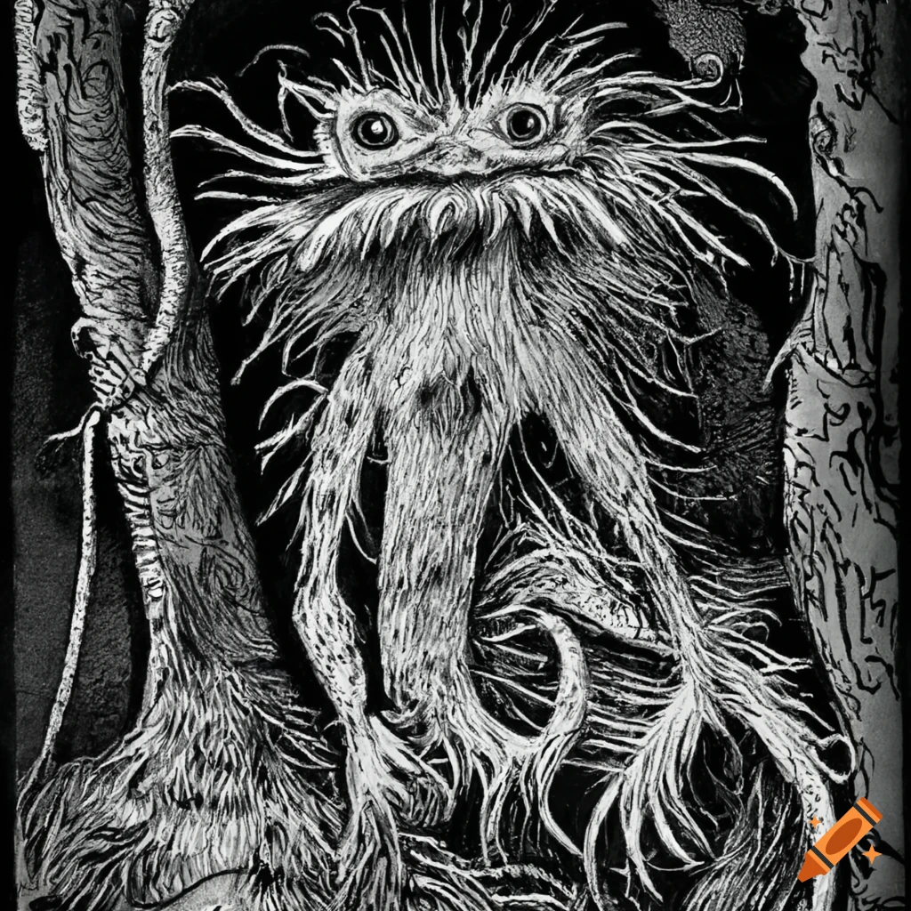 Illustration Of A Hairy Monster On Craiyon