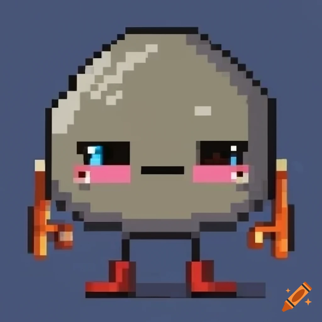 Marshmallow pixel art on Craiyon