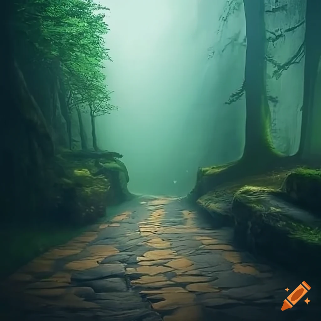 Scenic view of a road stretching into the distance on Craiyon