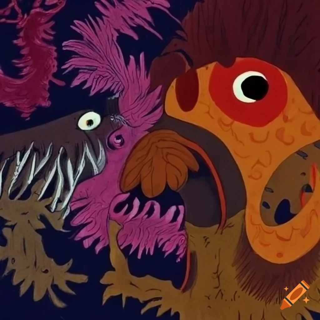Illustration Of A Hairy Monster On Craiyon