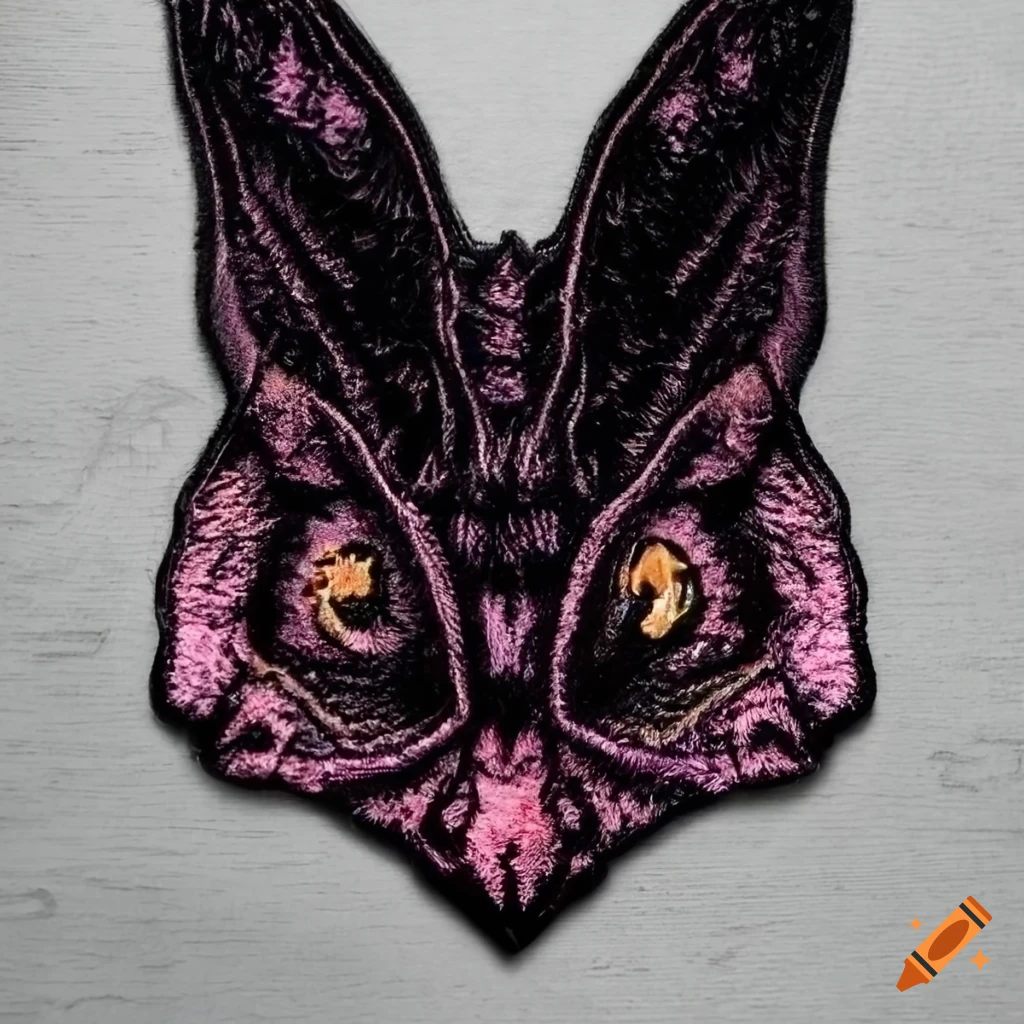 Noir graphic design patch with a moth on Craiyon