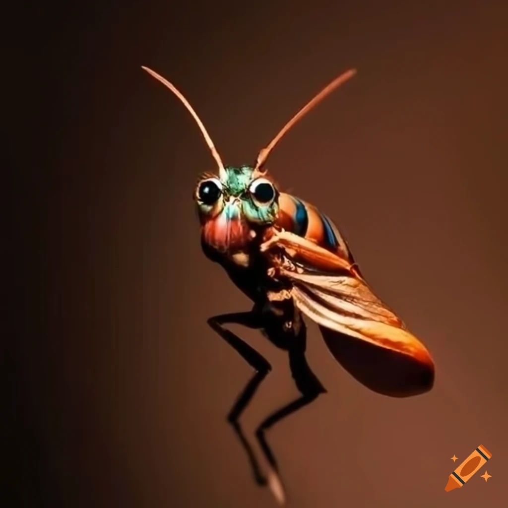 An insect with the body of a spider and a human attached to it on Craiyon