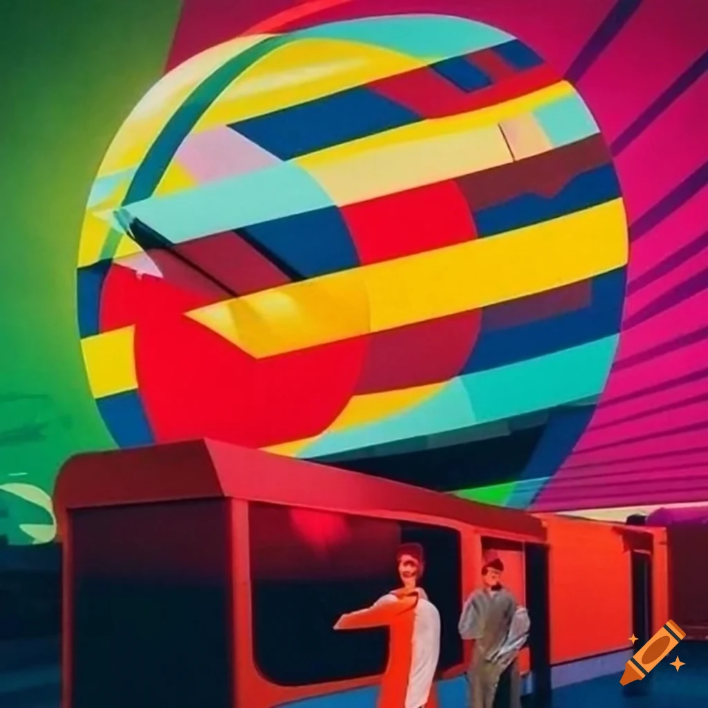 Colorful 1950s style rave poster