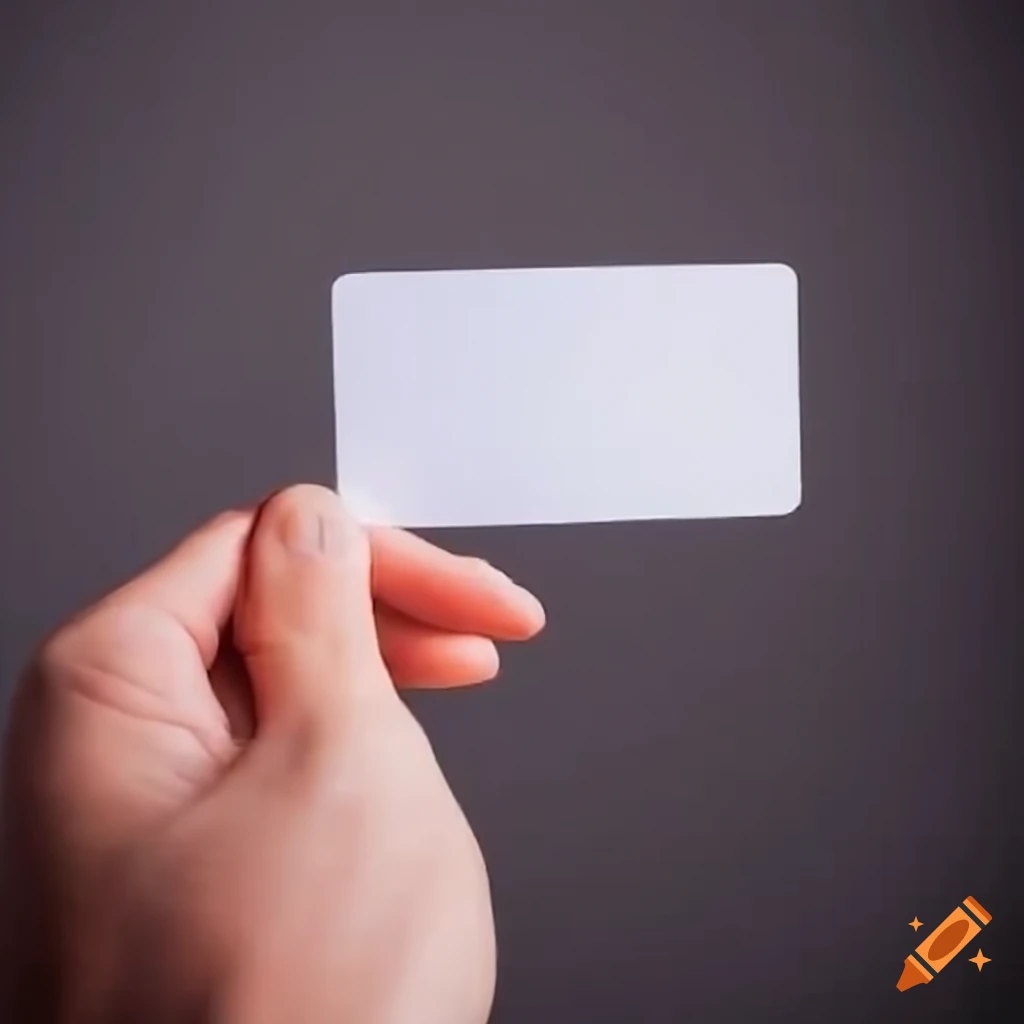 Person holding a fake id card on Craiyon