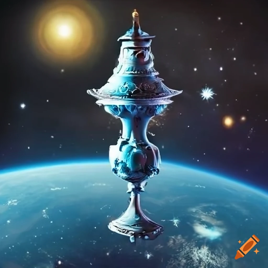 The holy grail in outer space on Craiyon