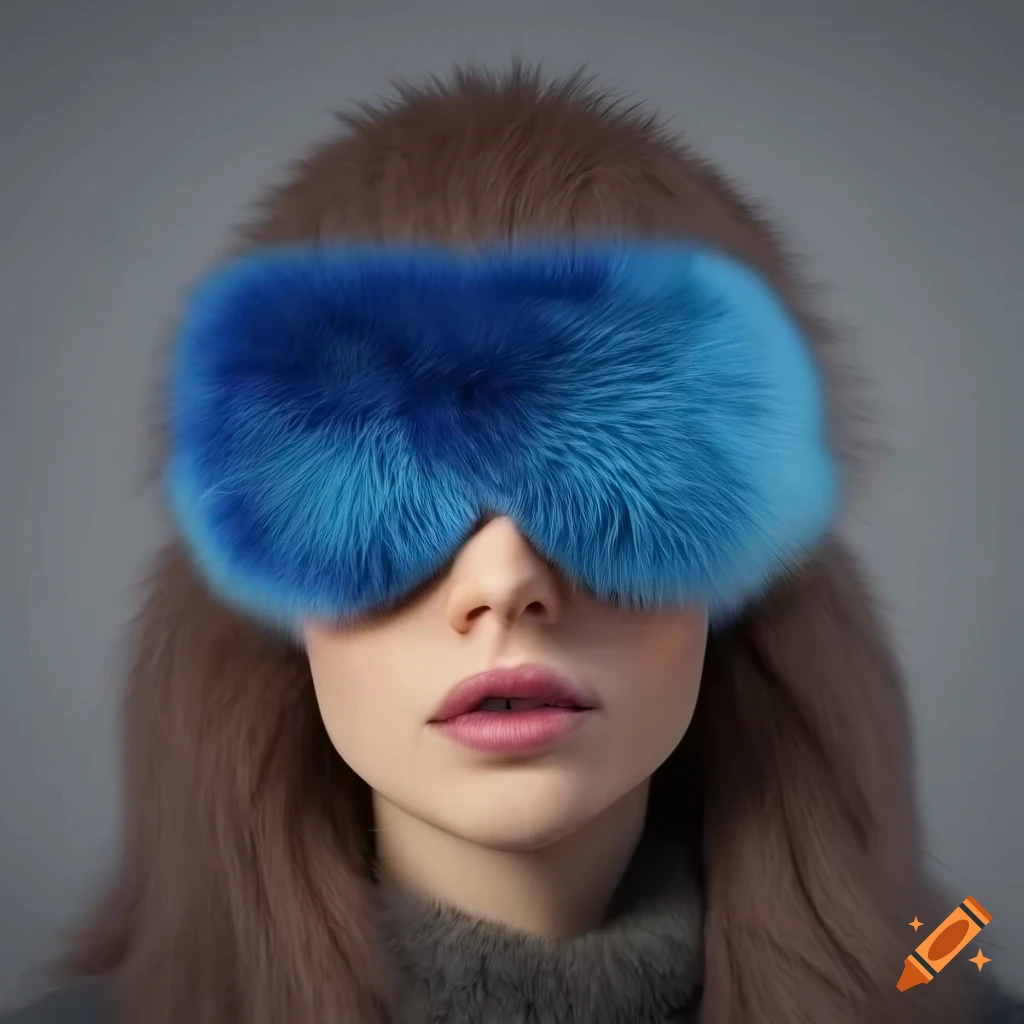 Black balaclava with fur lining on Craiyon