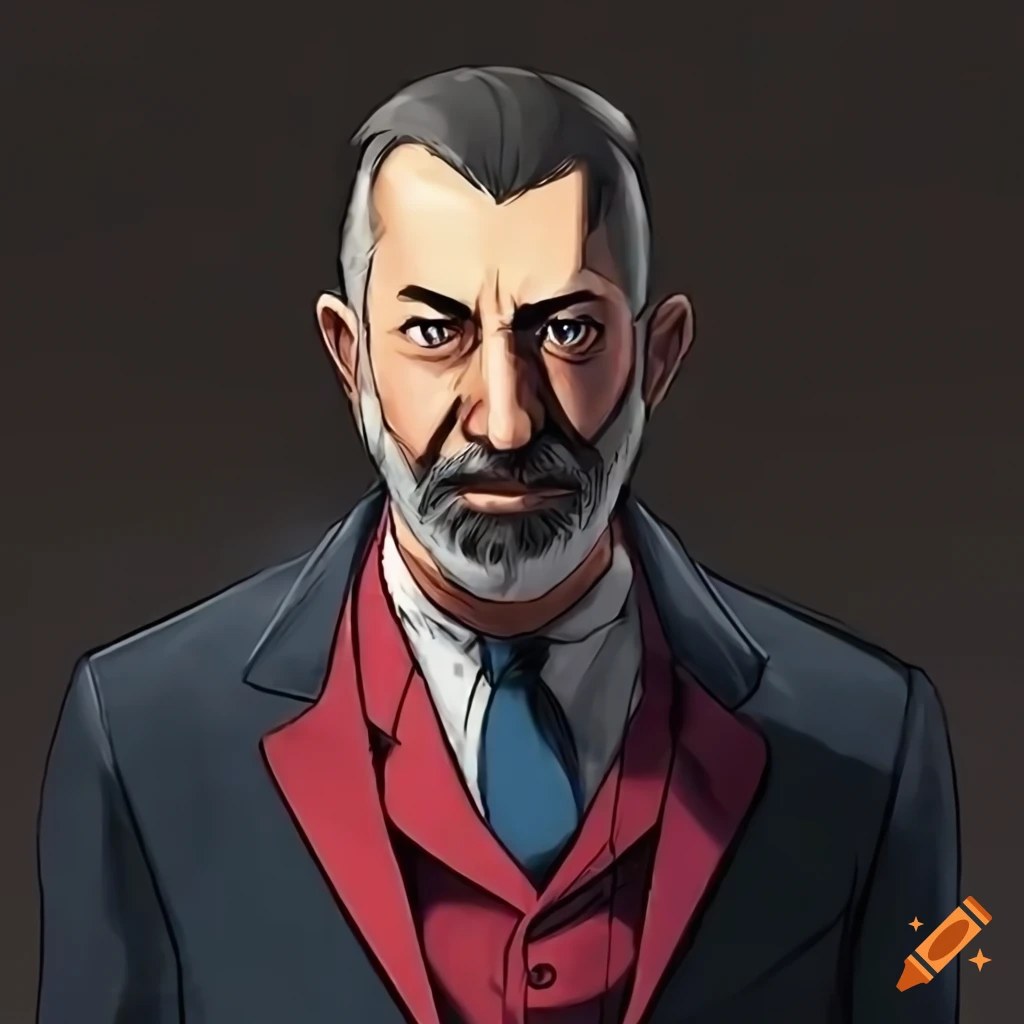 Art of Turkish comedian Cem Yilmaz in Phoenix Wright style on Craiyon