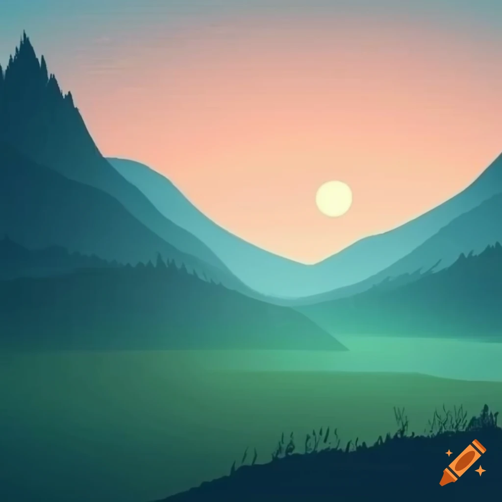 Simple Landscape Background On Craiyon