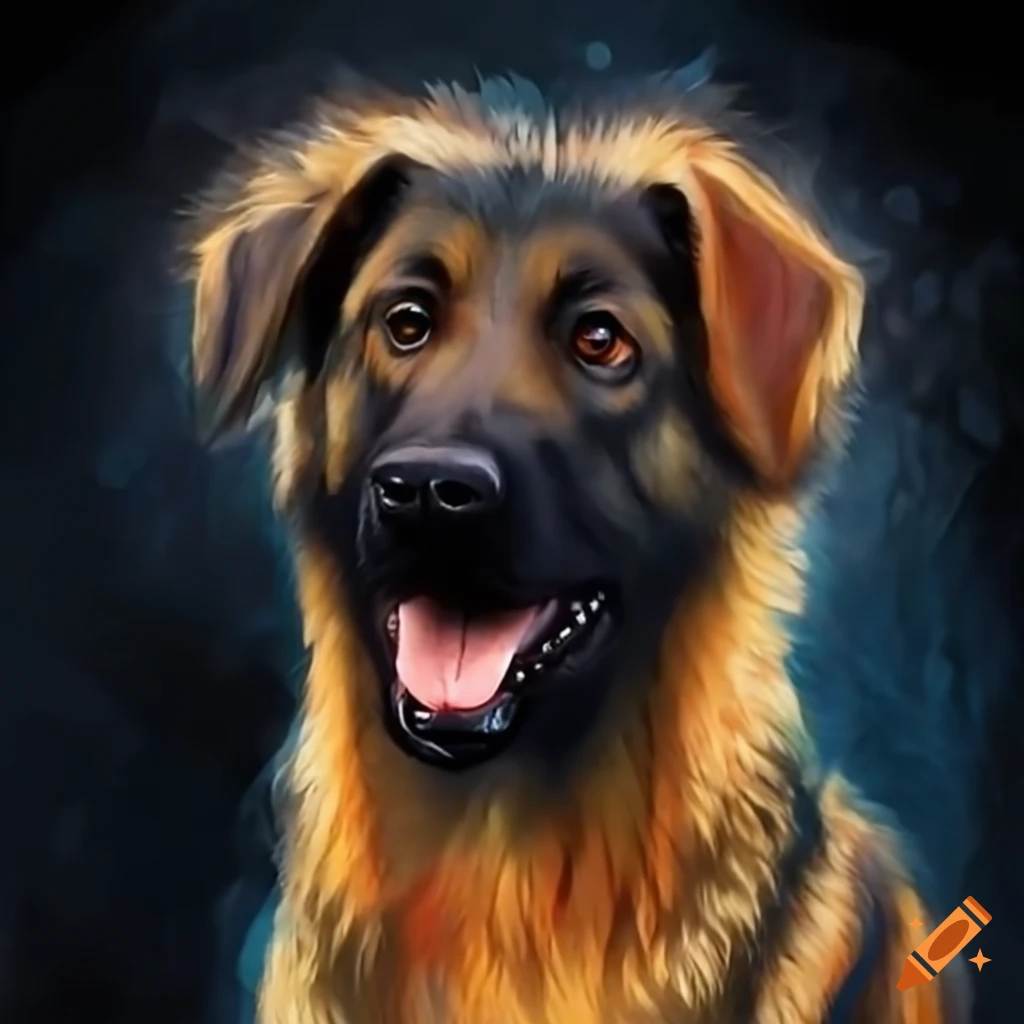 Shepherd dog on Craiyon