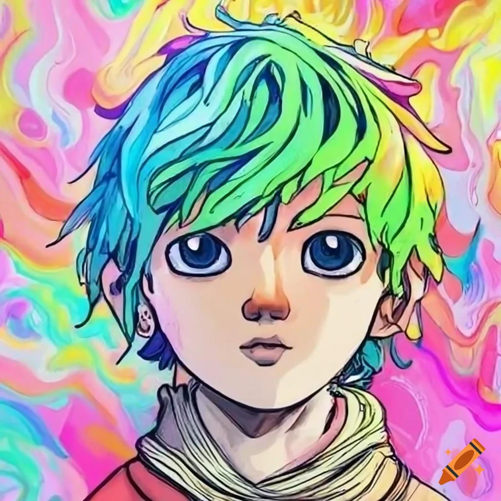 Coloring book drawing of an alien on Craiyon