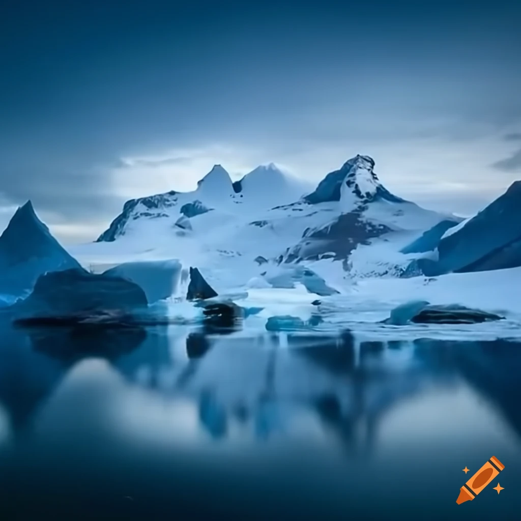 Antarctica landscape on Craiyon