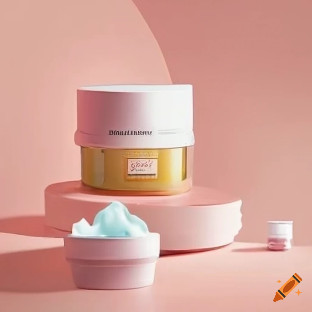 Premium packaging of a night cream on Craiyon