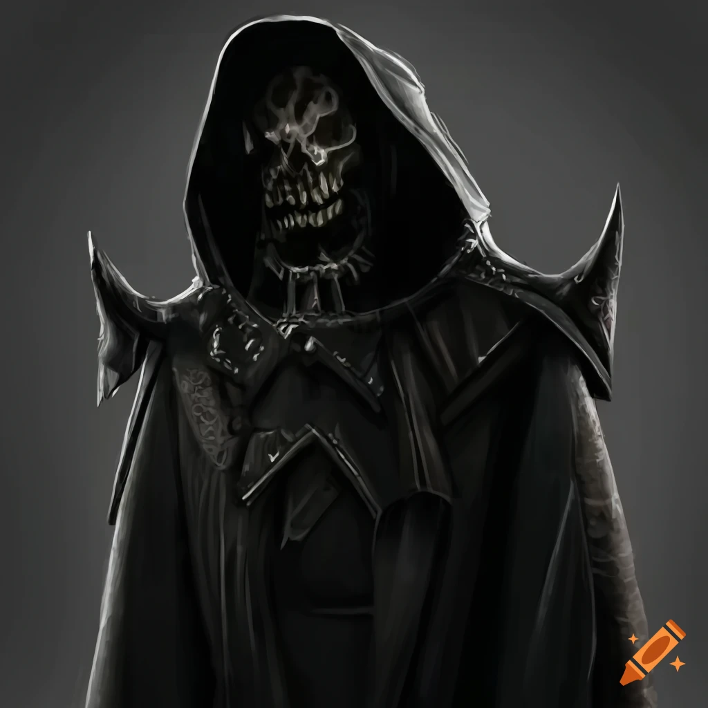 Image of a dark priest in black studded leather on Craiyon