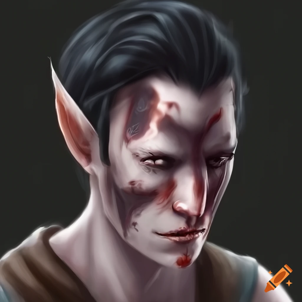Mysterious dark face in a dnd setting on Craiyon