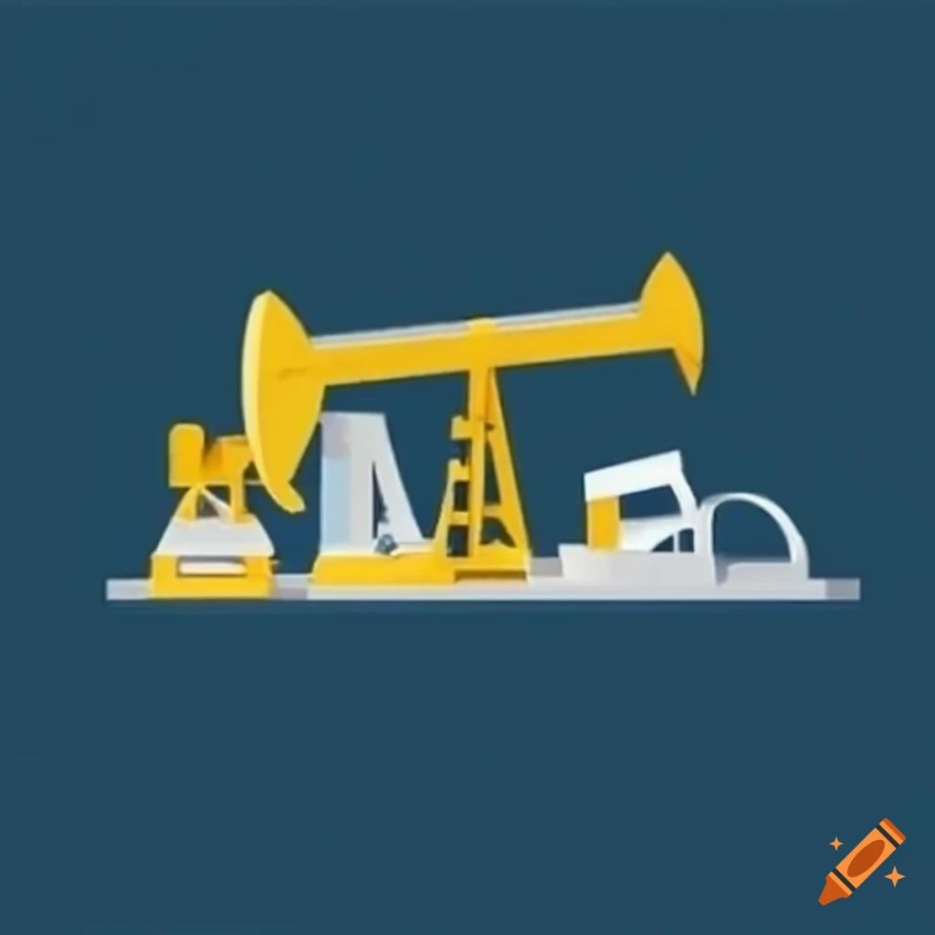 Minimalist single continuous line drawing of an offshore oil rig on Craiyon