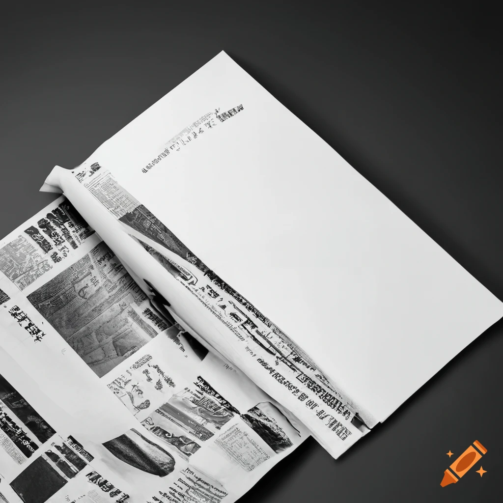 Customizable newspaper mockup on Craiyon