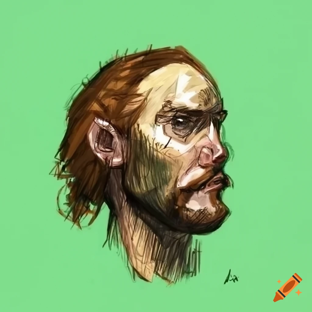 Rough sketch of a well-groomed man on Craiyon