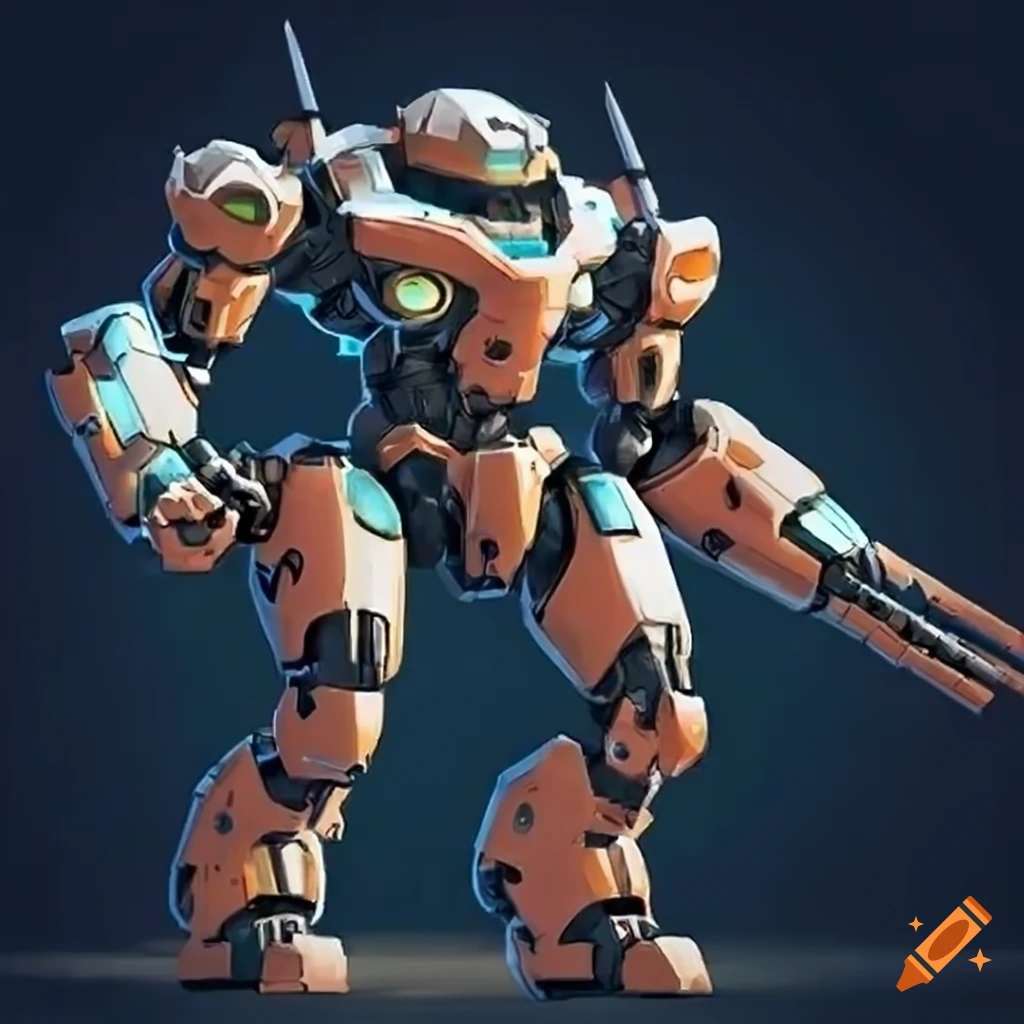 Mobile suit mecha on Craiyon