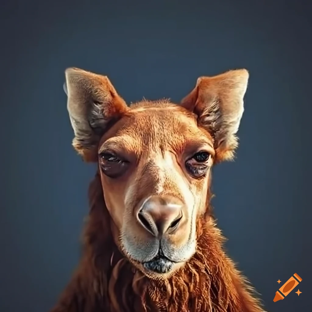 Nicolas cage screaming at an alpaca in a bonnet in a film still on Craiyon