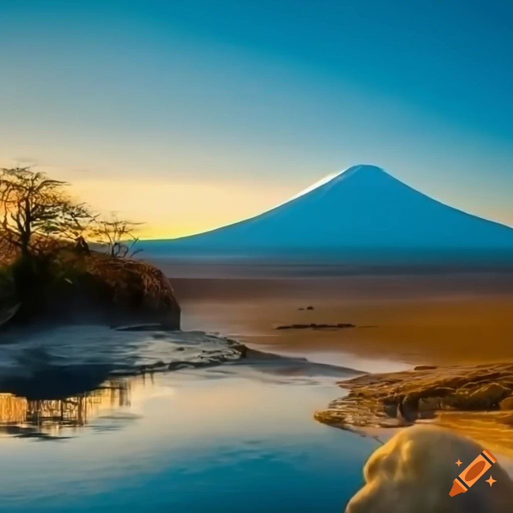 Peaceful japanese landscape with monkeys in hot springs on Craiyon