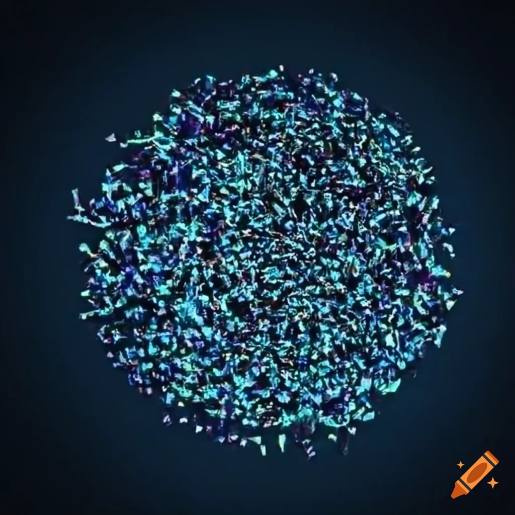 Metallic particles in vector format on Craiyon