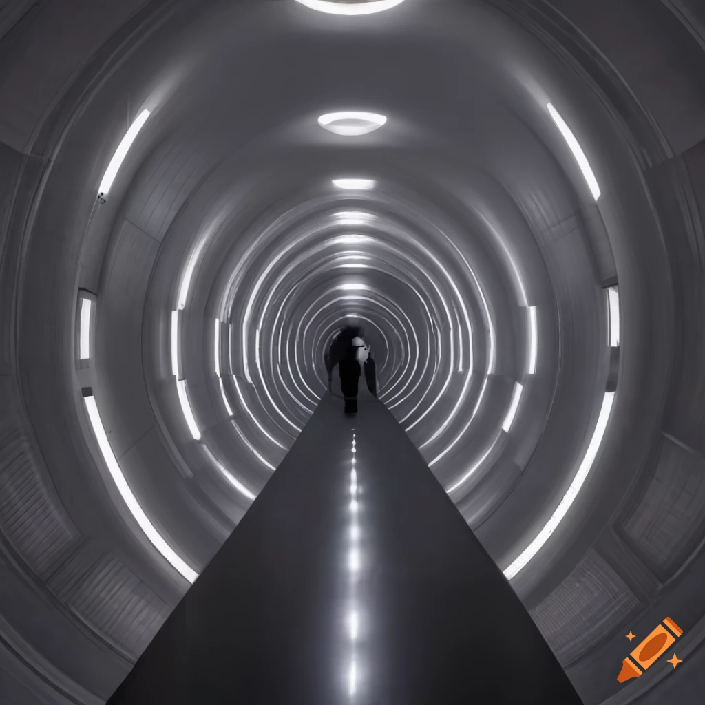 Futuristic circular hallway