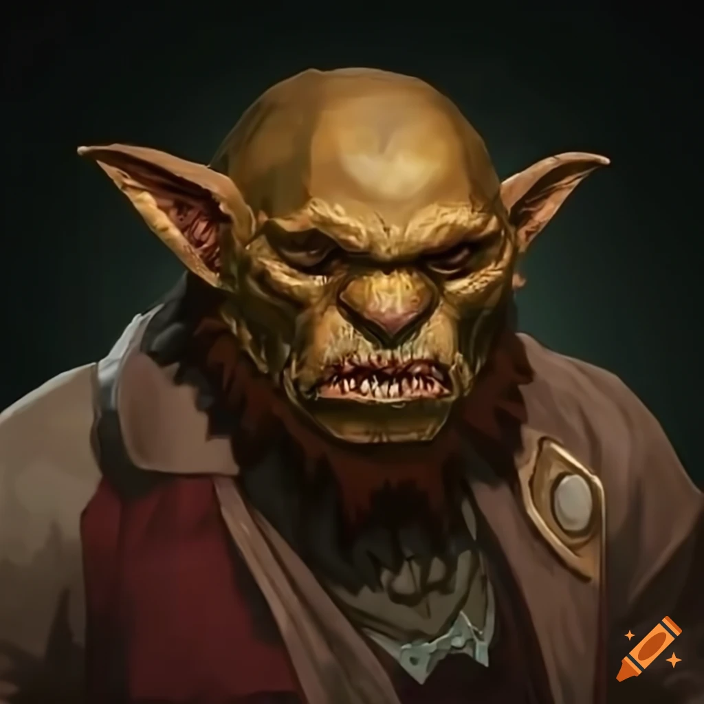 Illustration of a bugbear detective on Craiyon