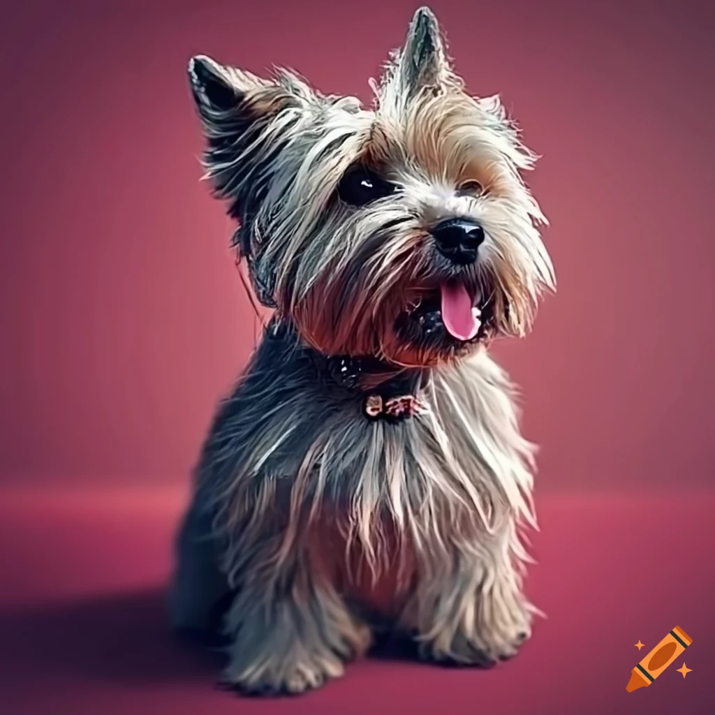 Happy cairn terrier dog