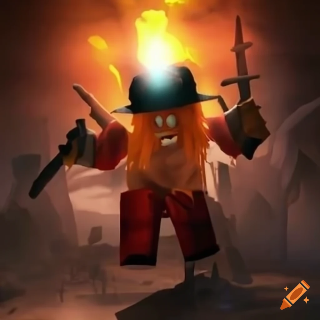 Roblox avatar holding dirt in african crime game