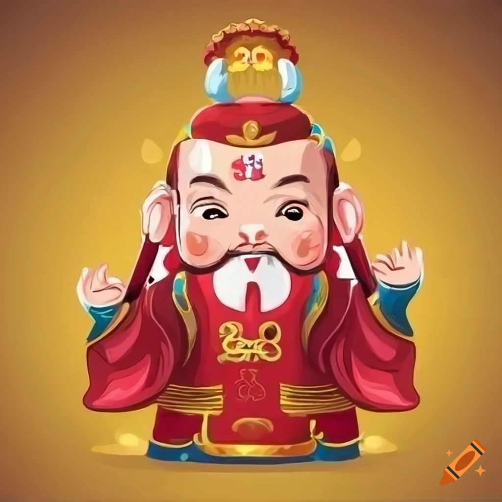 Cartoon-style Chinese deities on Craiyon