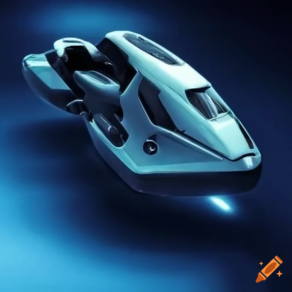 Realistic detailed futuristic hoverbike on Craiyon
