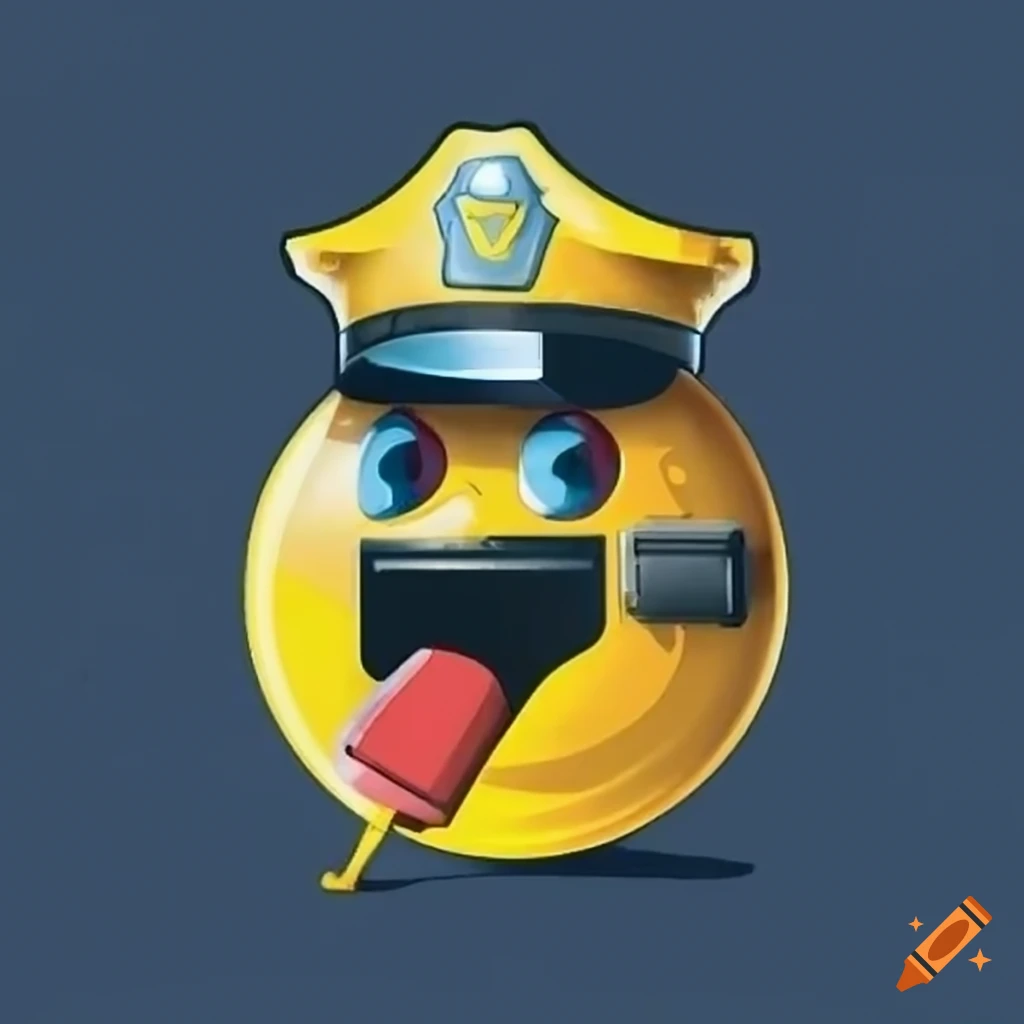 Police officer pac-man artwork on Craiyon